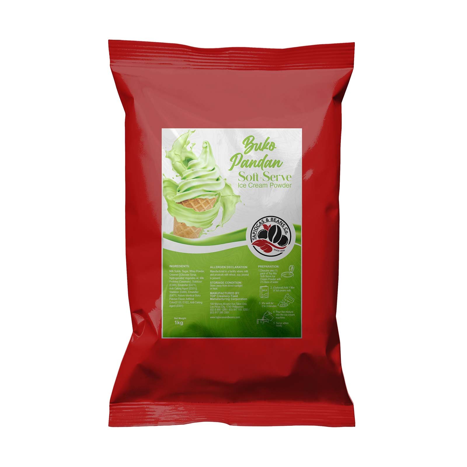 Serve Ice Cream Buko Pandan Powder - Tapiocas and Beans Co.